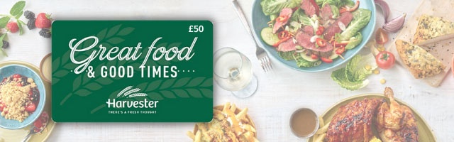 FREE Harvester Gift Card (worth £50)