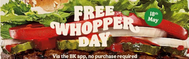 FREE Burger King Whopper